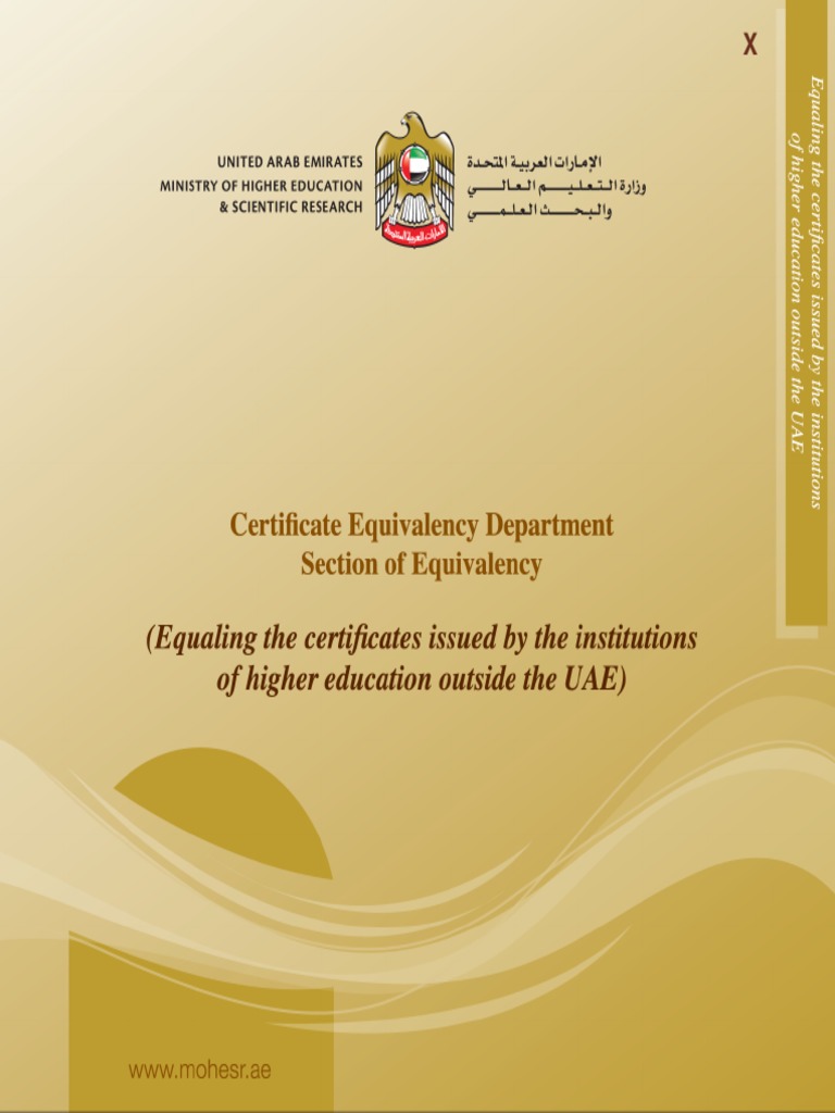 Certificate Equivalency UAE | PDF | Academic Degree | Academic Certificate