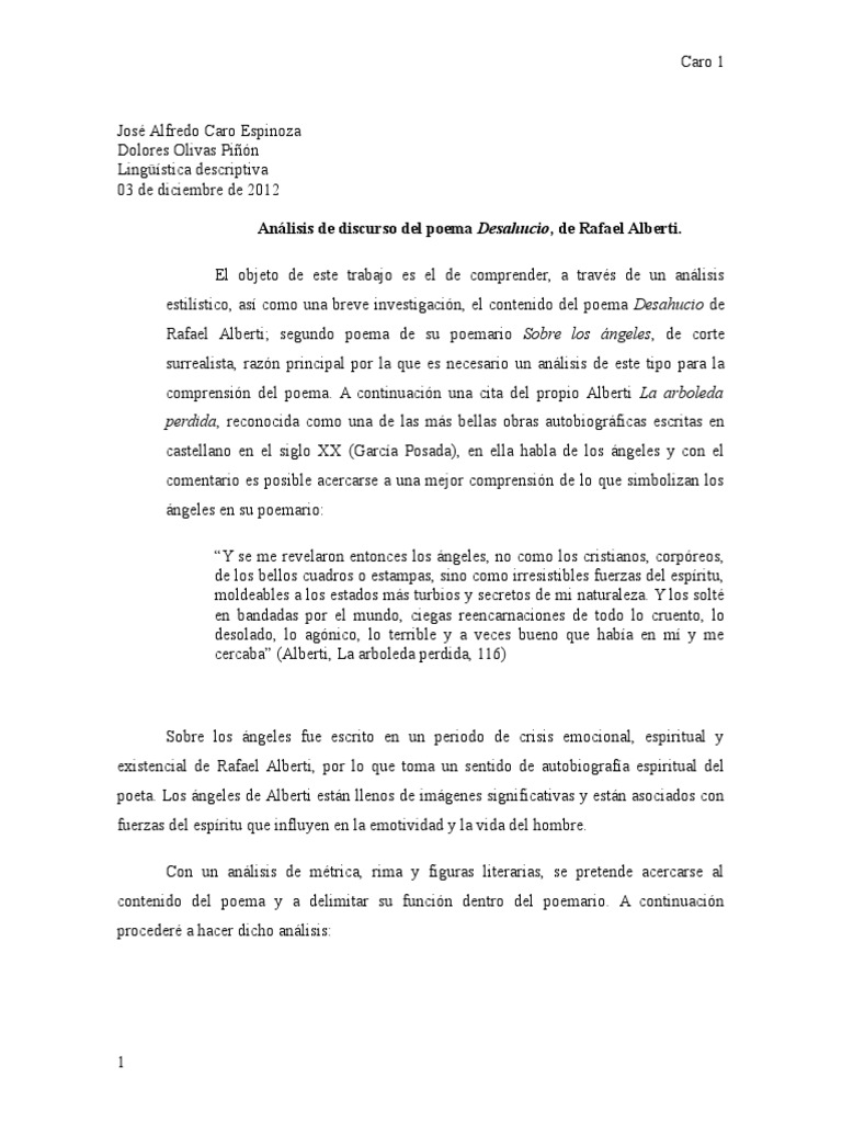 Análisis de Discurso | PDF | Recursos poéticos | Poesía