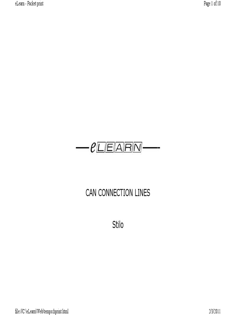E1050 CAN Connection Lines | PDF | Computer Network | Electrical Connector