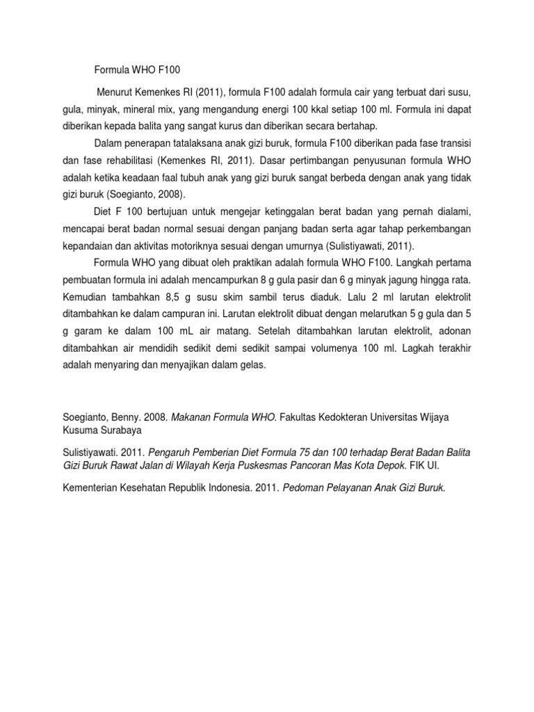 Draft Formula Who f100 | PDF