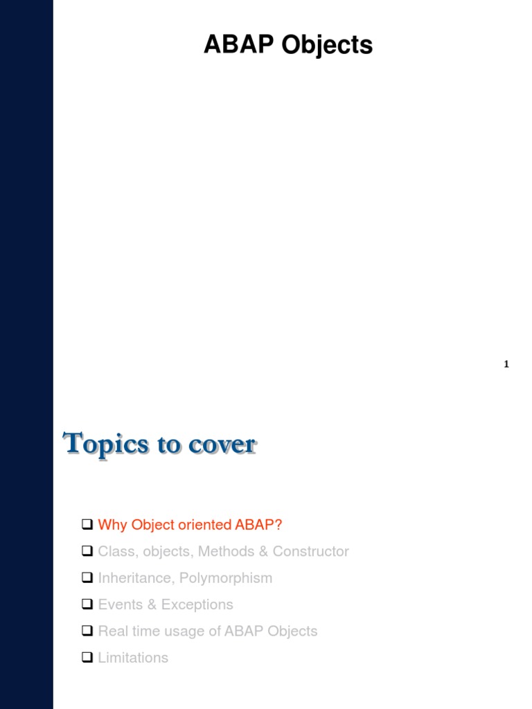 Abap Objects 1oo Download Free Pdf Class Computer Programming Inheritance Object