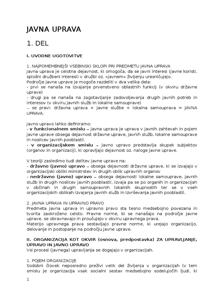 JAVNA UPRAVA (Skripta) | PDF