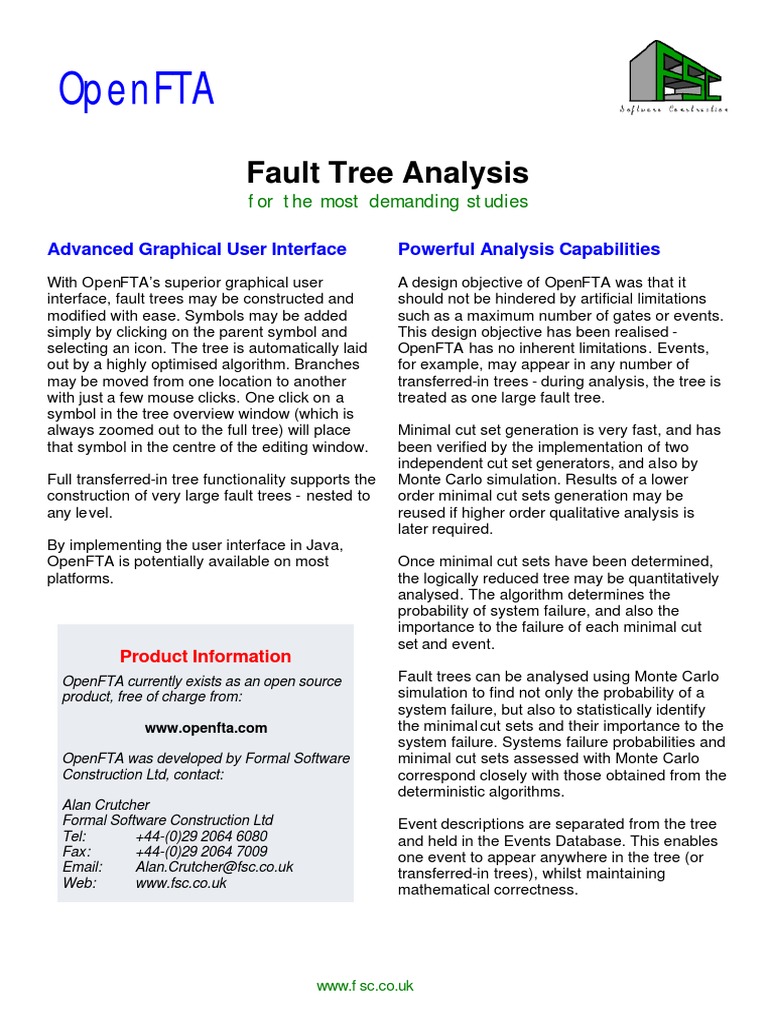 Open FTA | PDF | Graphical User Interfaces | Monte Carlo Method