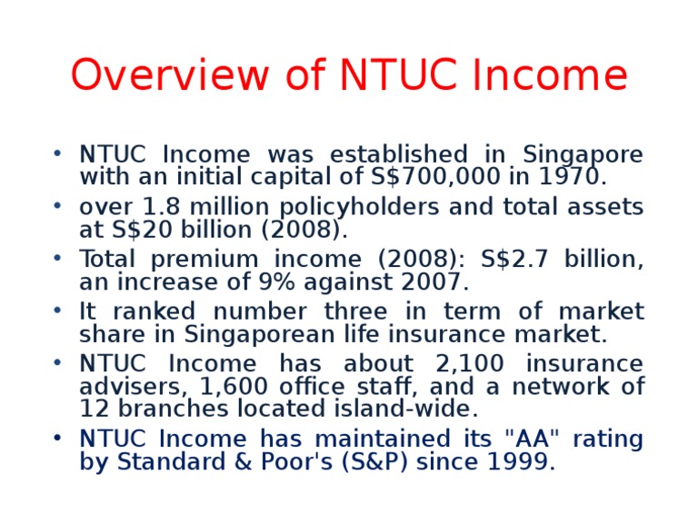 Overview of NTUC Income | PDF