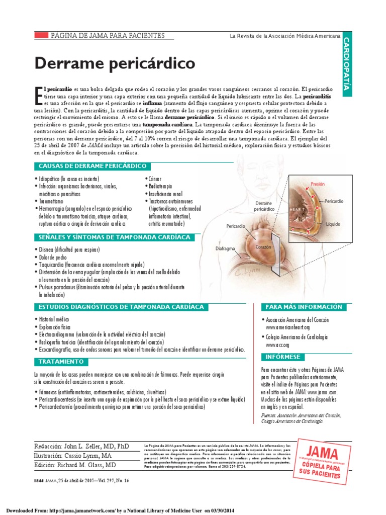 Derrame Pericardico | PDF | Especialidades Medicas | Medicina CLINICA