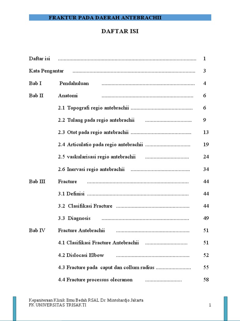 Fraktur Antebrachii PDF | PDF
