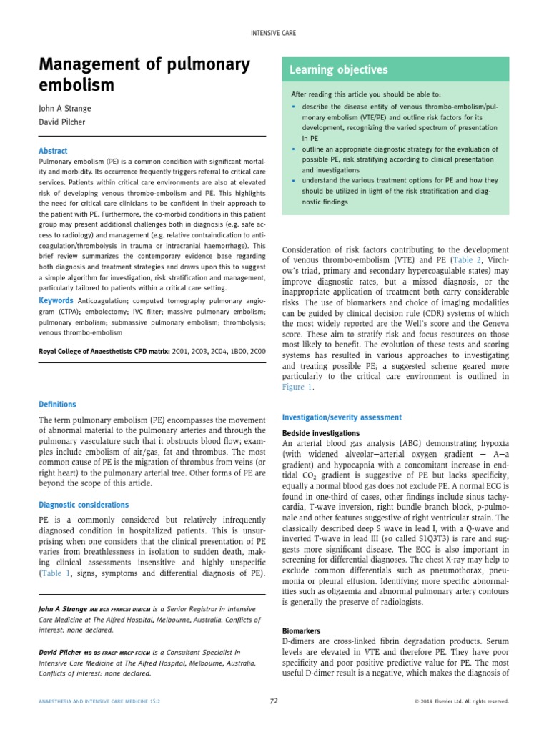 Management of Pulmonary | PDF | Cardiovascular System | Medicine