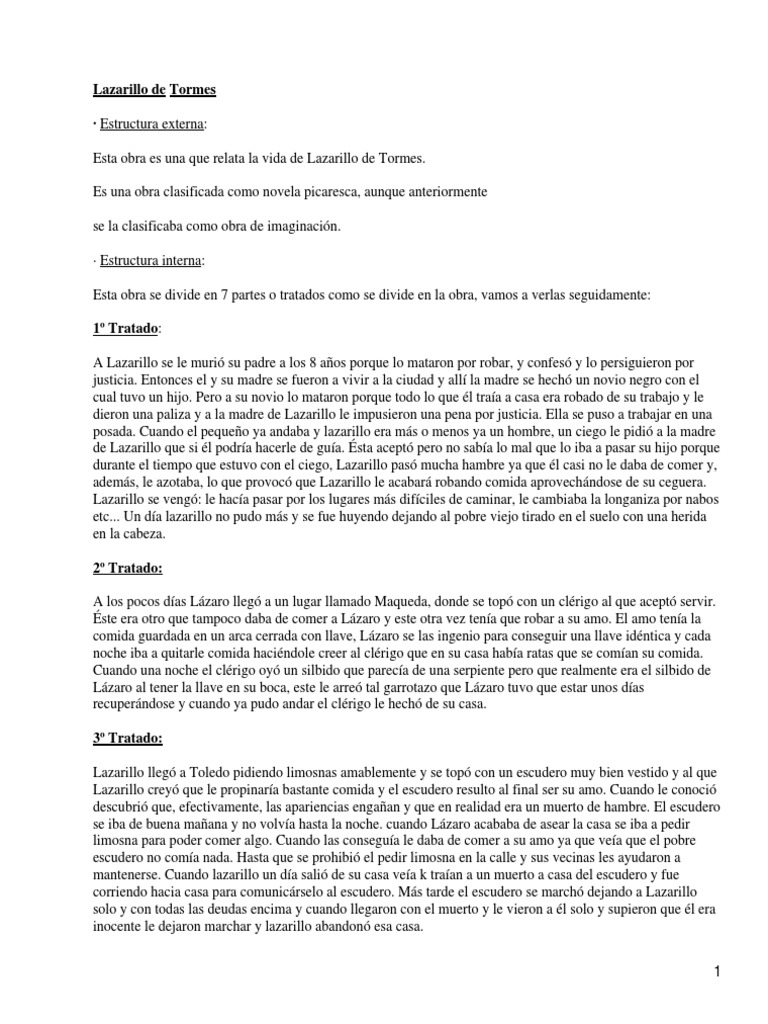 El Lazarillo de Tormes PDF | PDF