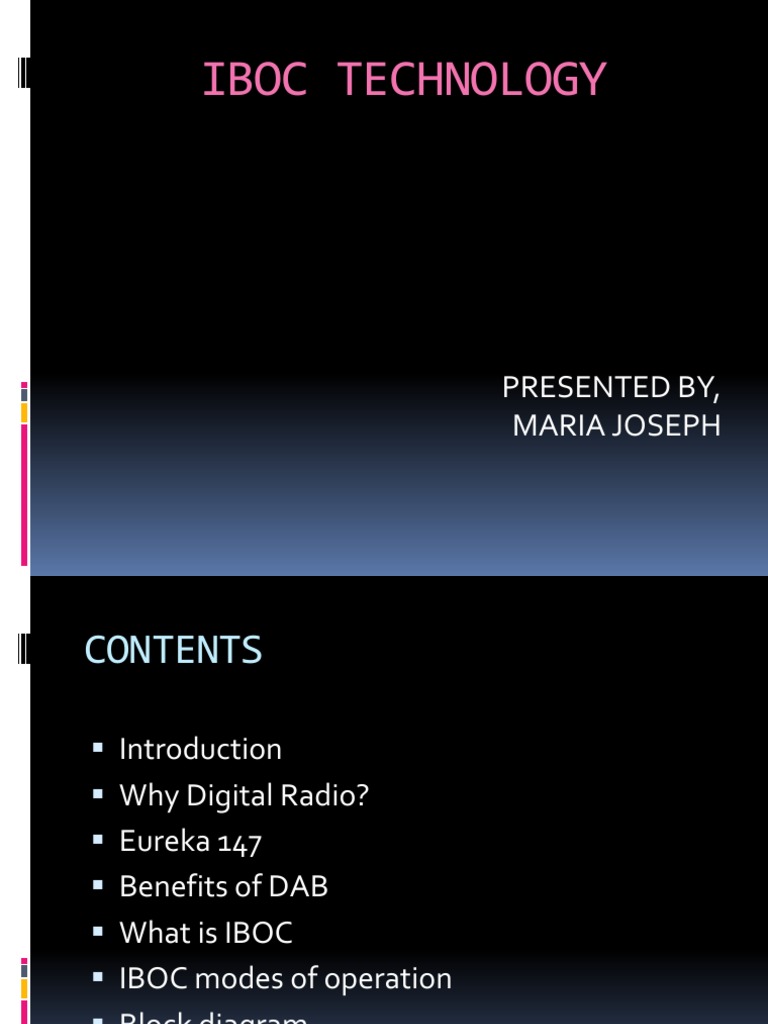 Iboc Technology | PDF | In Band On Channel | Radio