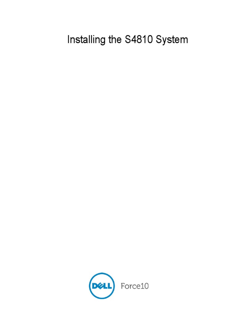 DELL Force10 S4810 Installation | PDF | Power Supply | Electrostatic ...