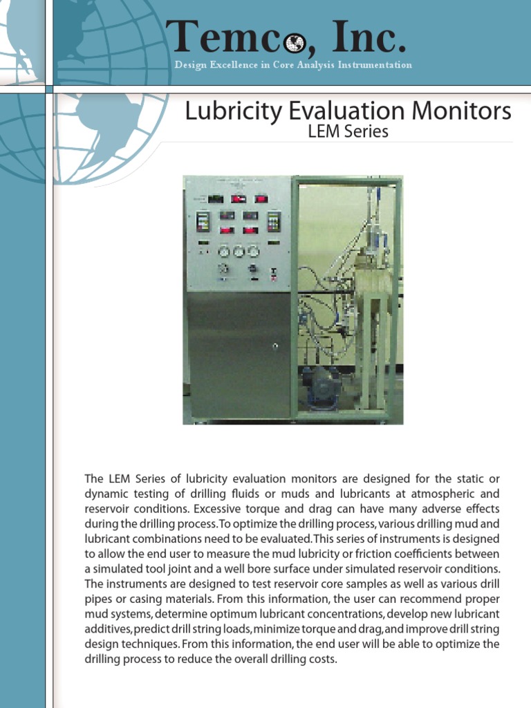 Lubricity Evaluation | PDF | Friction | Drilling