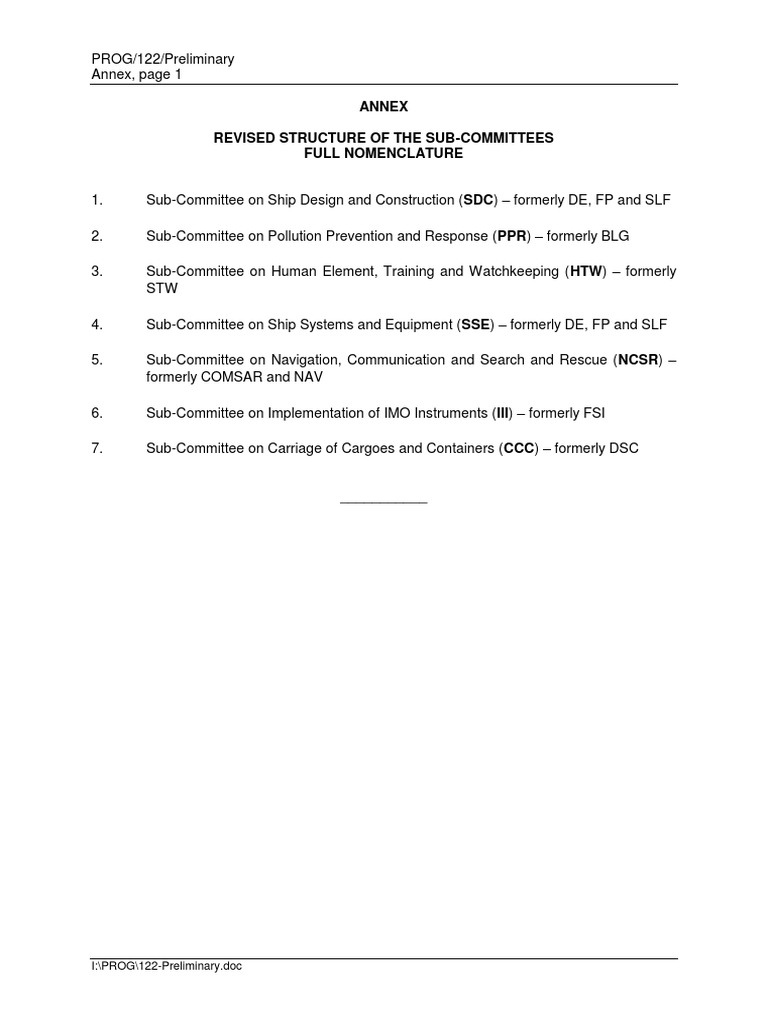 New IMO Structure | PDF | Water Transport | Shipping