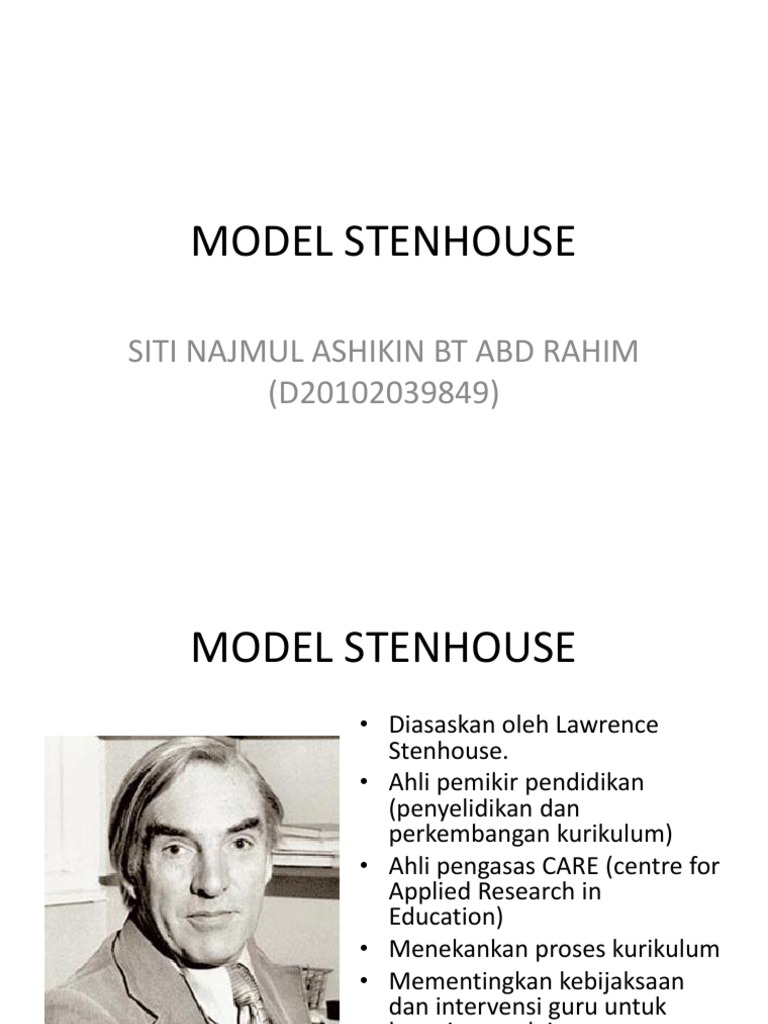 Model Stenhouse | PDF