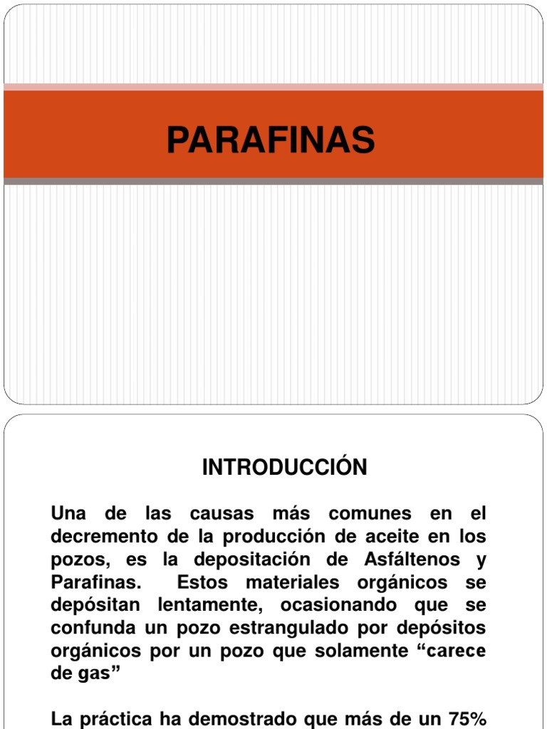 Parafinas PDF | PDF | Hidrógeno | Petróleo