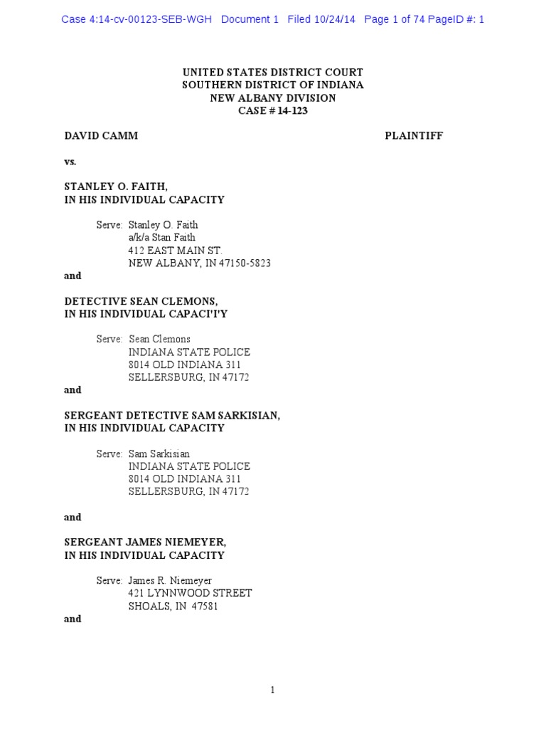 David Camm Wrongful Conviction Case | PDF | Public Law | Common Law