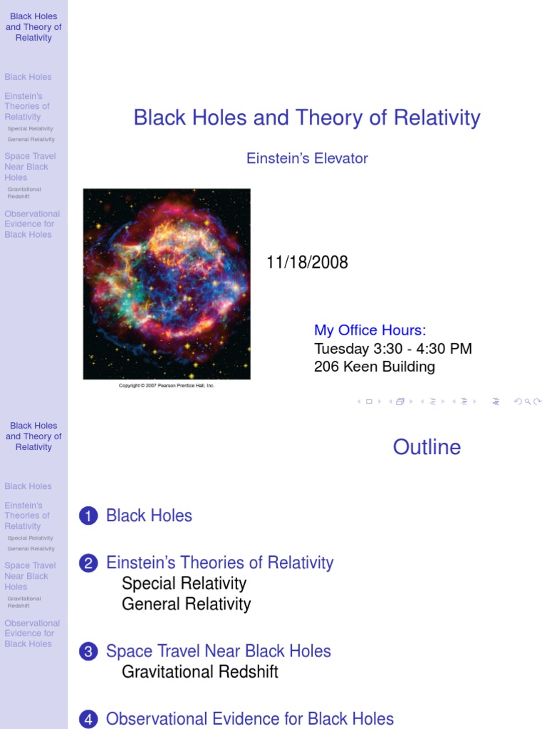 Black Holes Relativity Nov 18 | PDF | General Relativity | Black Hole