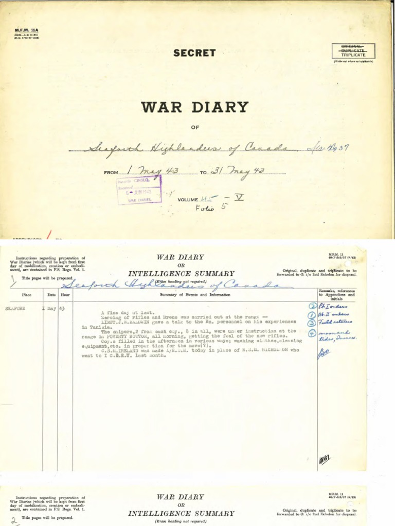 War Diary May 1943 (All) | PDF | Armed Conflict | Unrest