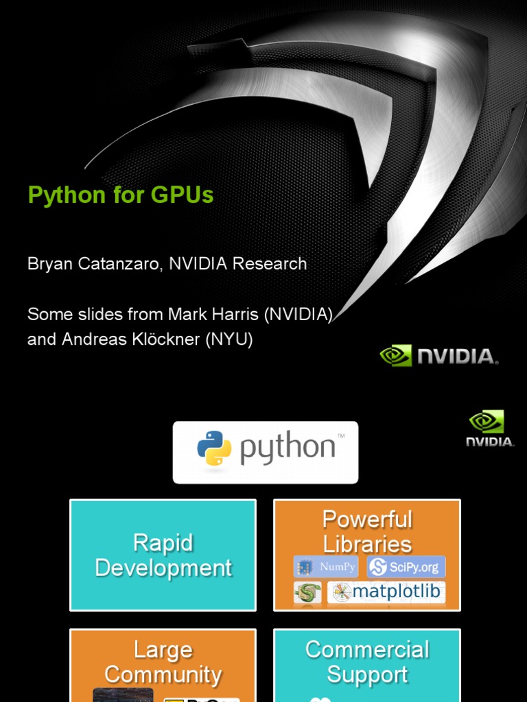 2013 07 22-Python-CUDA | PDF | Graphics Processing Unit | Parallel Computing