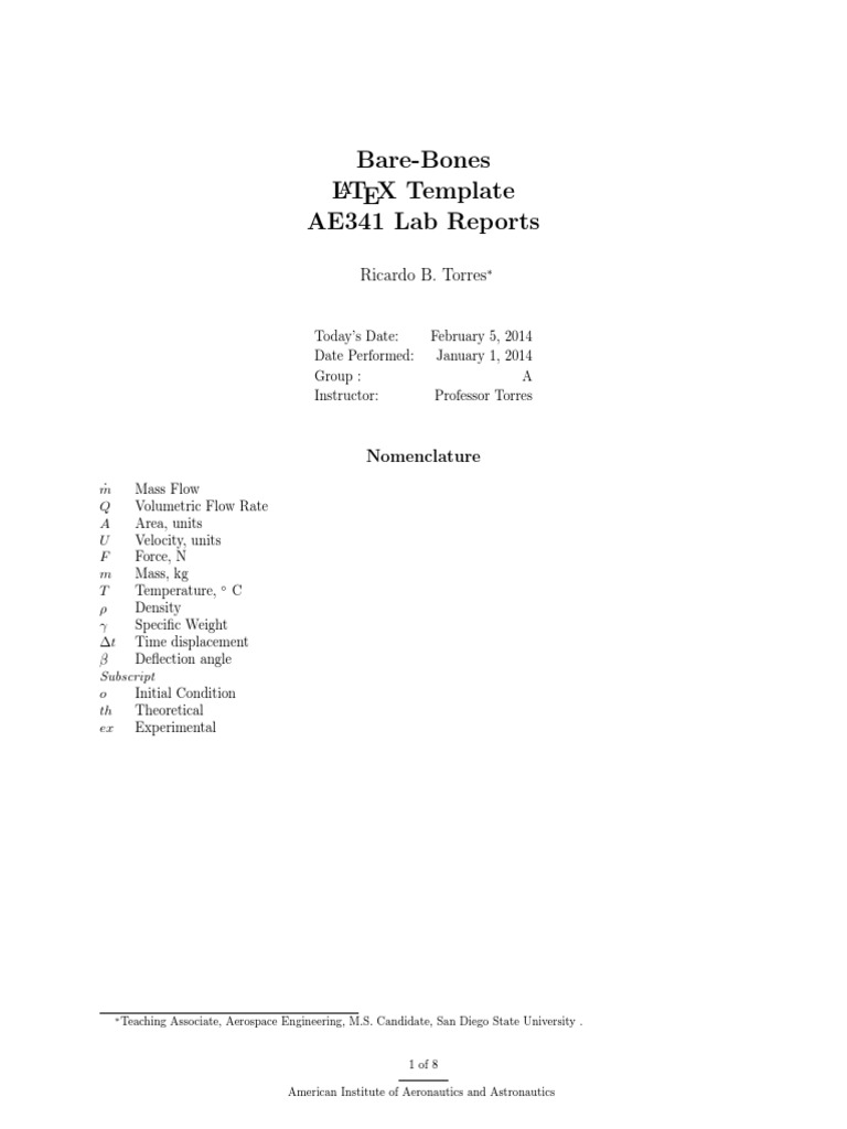 Template | PDF | Observational Error | Experiment