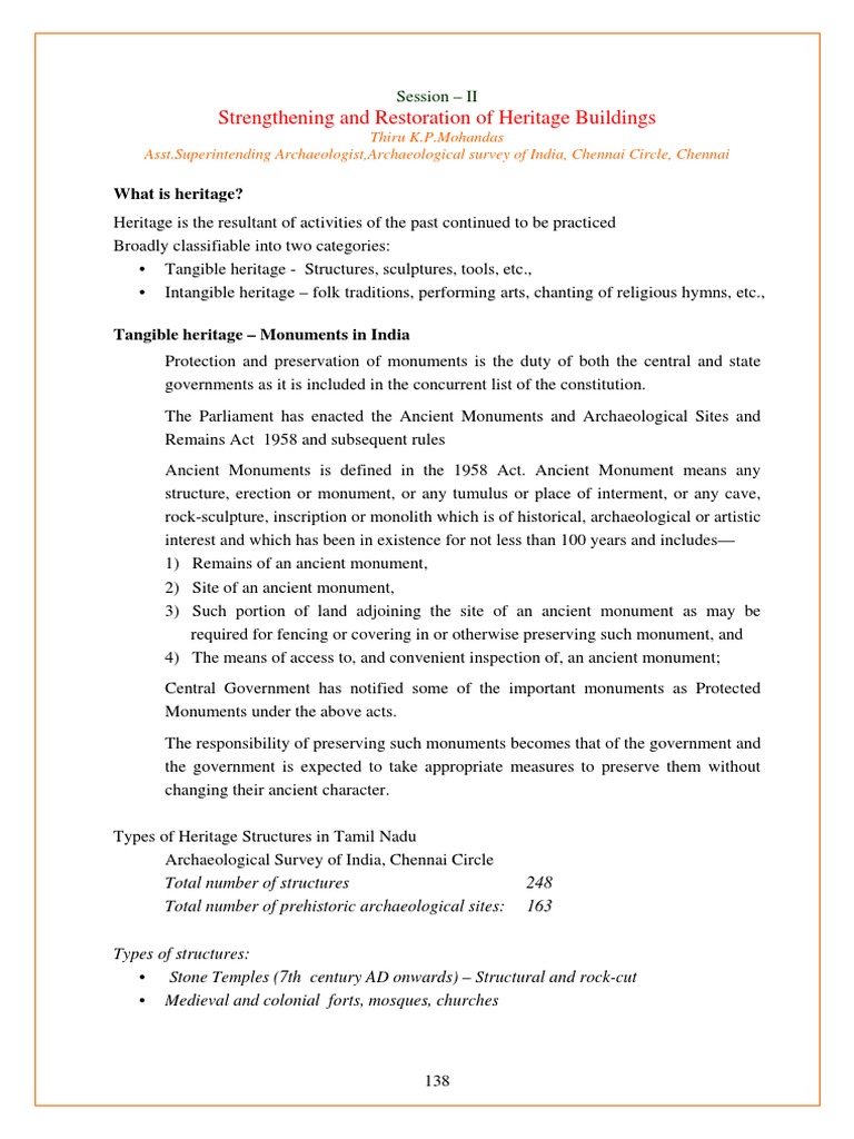 Strengthening and Restoration of Heritage Buildings PDF | PDF ...