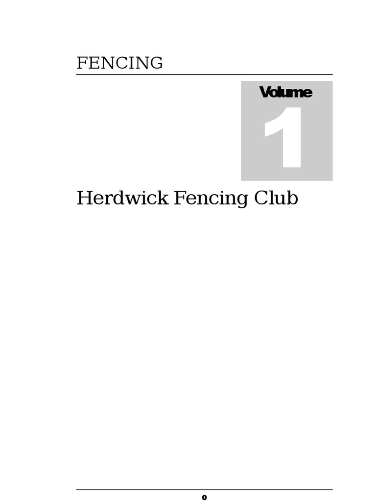 Fencing Manual | PDF | Fencing | Sword