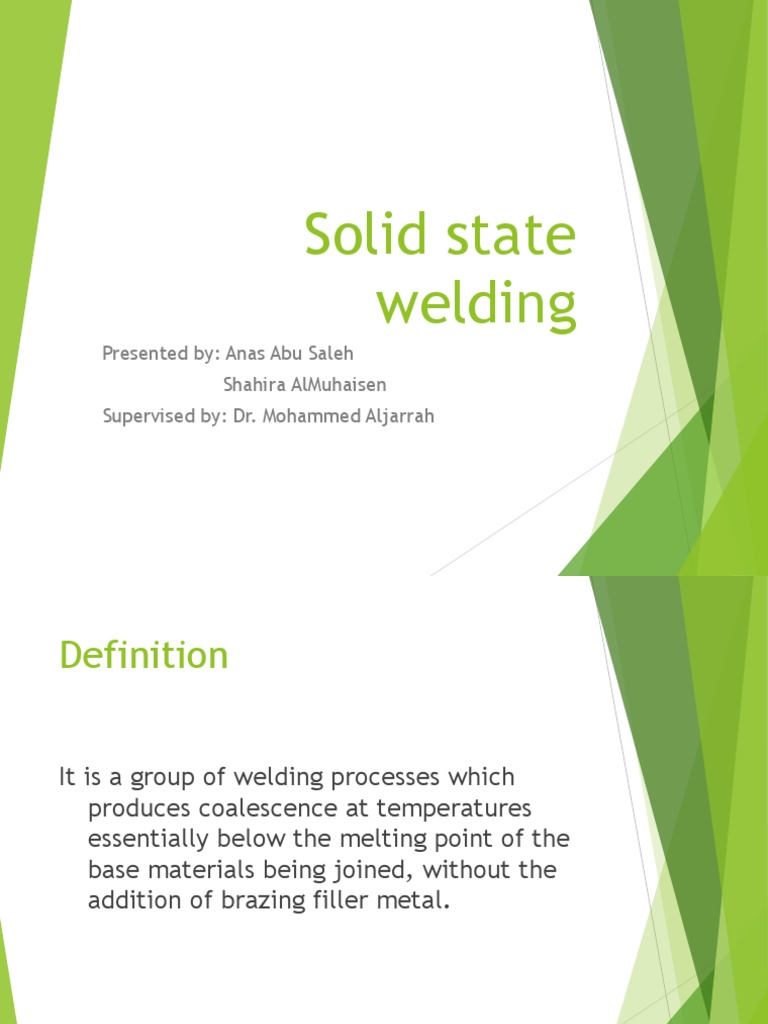 Solid State Welding | PDF | Welding | Construction