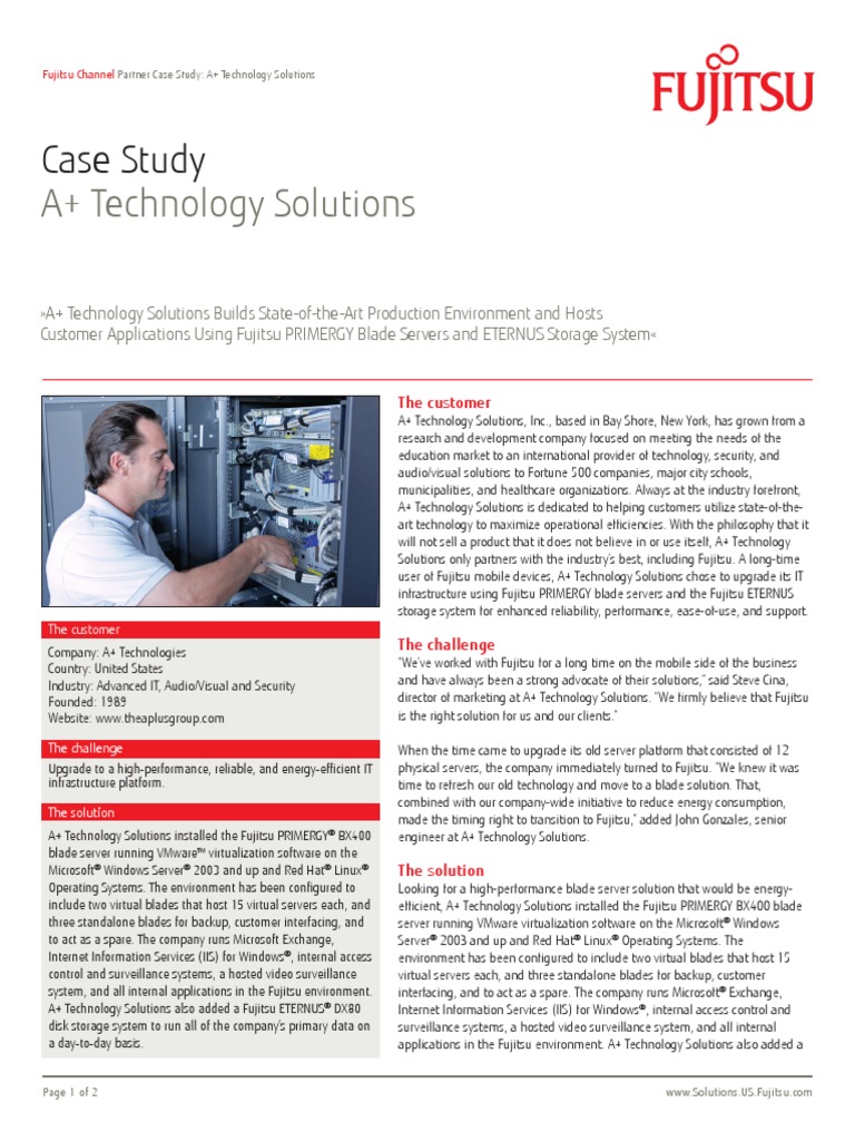 A+ Technology Solutions: Case Study | PDF | Internet Information ...