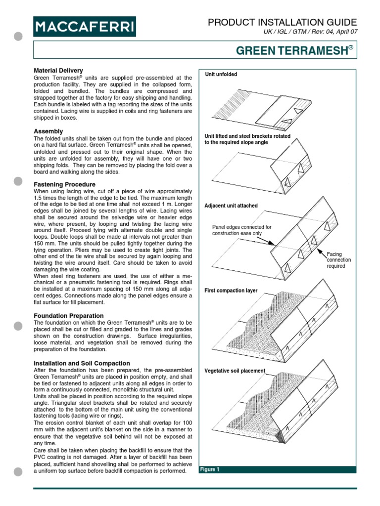 Installation Guide-Green Terramesh-Uk Ig GTM | PDF