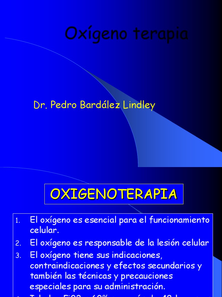 oxigenoterapia.ppt | Sistema respiratorio | Oxígeno