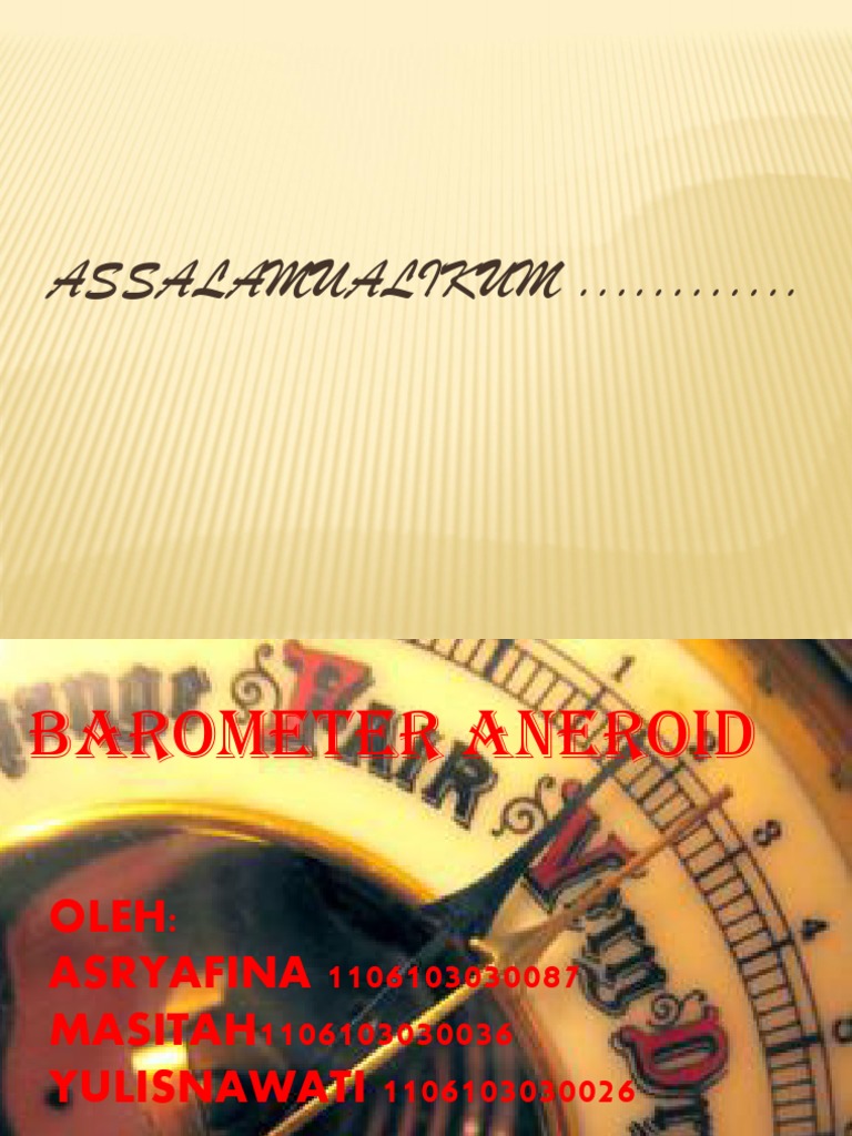 Barometer Aneroid. | PDF