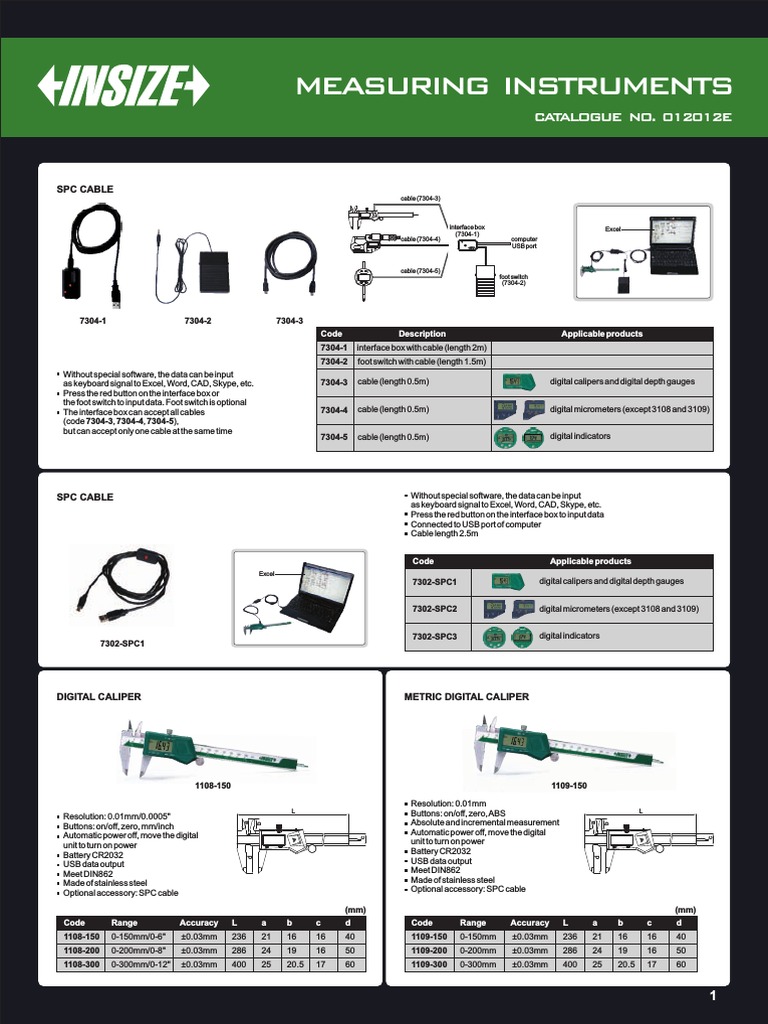 Mini Catálogo Insize 2012 | PDF | Scientific Observation | Tools