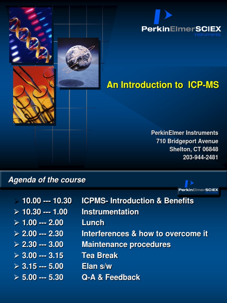 An Introduction To Icp-Ms: Perkinelmer Instruments 710 Bridgeport ...
