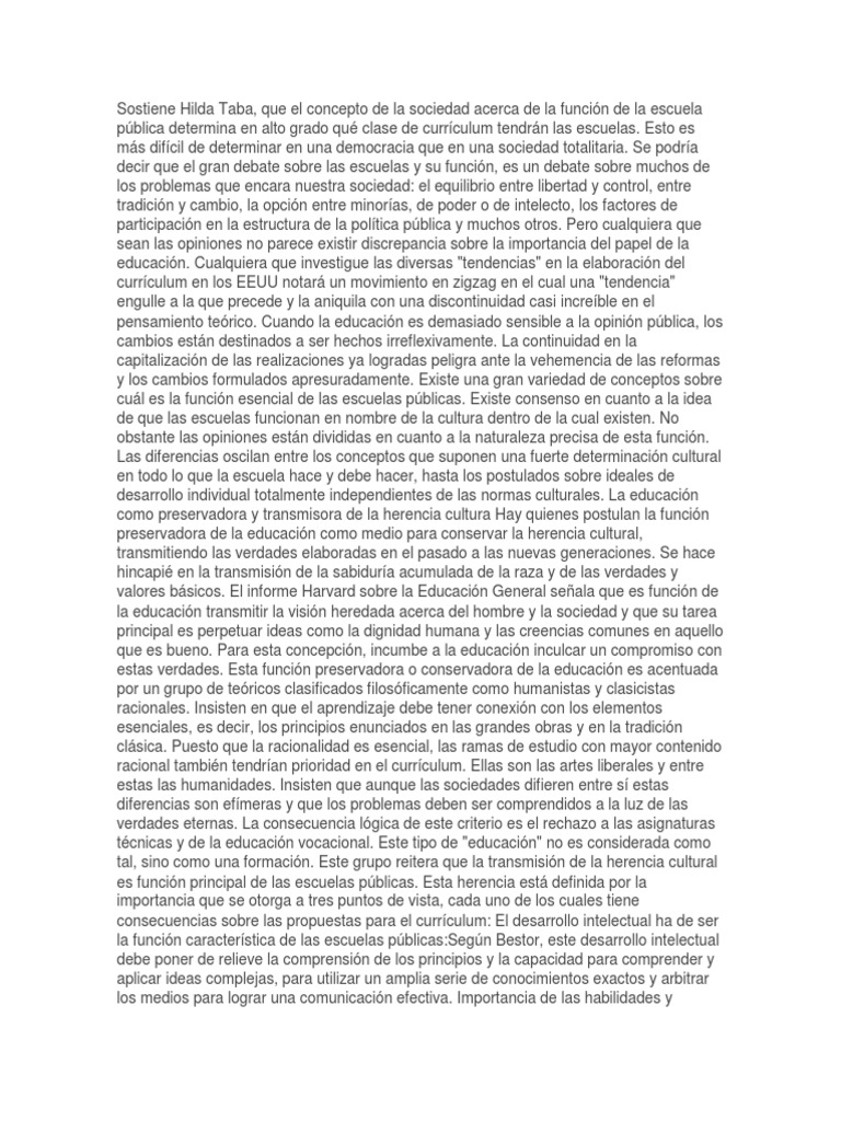 Modelo de Hilda Taba | PDF | Plan de estudios | Toma de decisiones