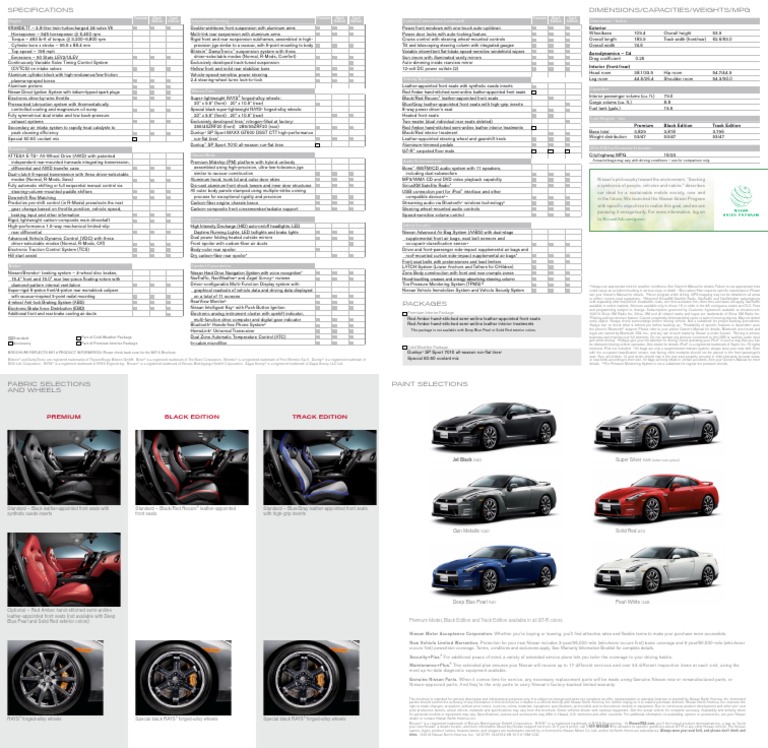 2015 Nissan Gtr Pdf Four Wheel Drive Manual Transmission
