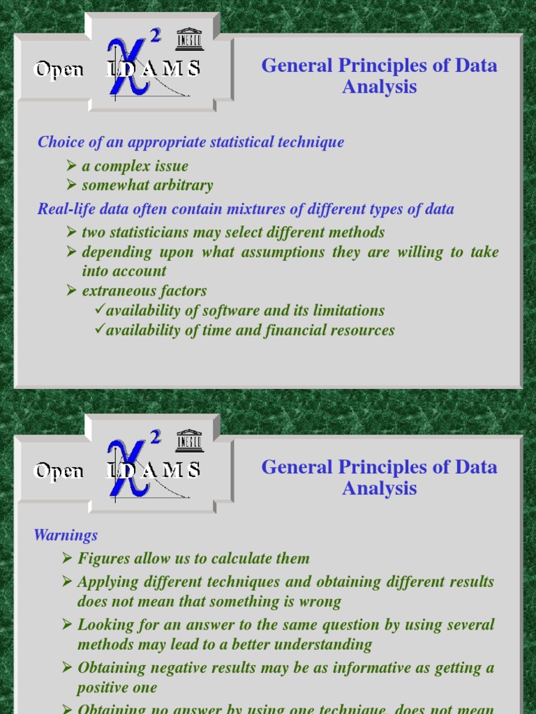 Choosing Statistical Techniques for Data Analysis | PDF ...