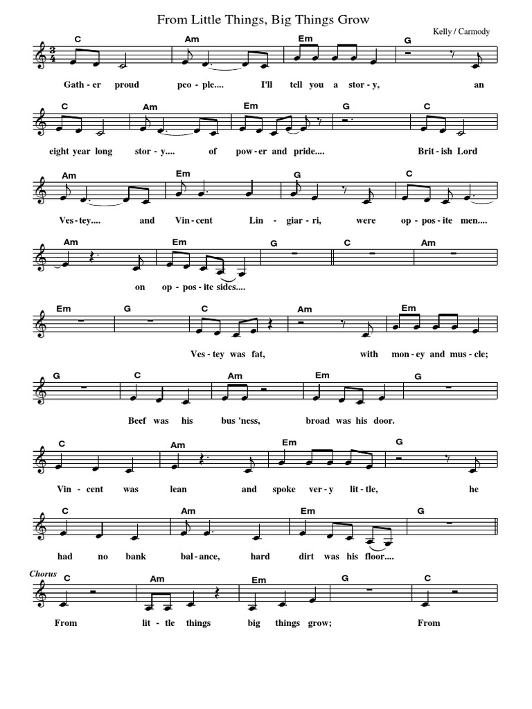 PC From Little Things Big Things Grow | PDF | Songs | Leisure