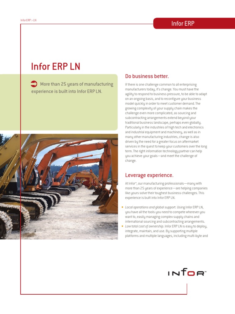 Infor ERP LN Overview | PDF | Enterprise Resource Planning | Supply Chain