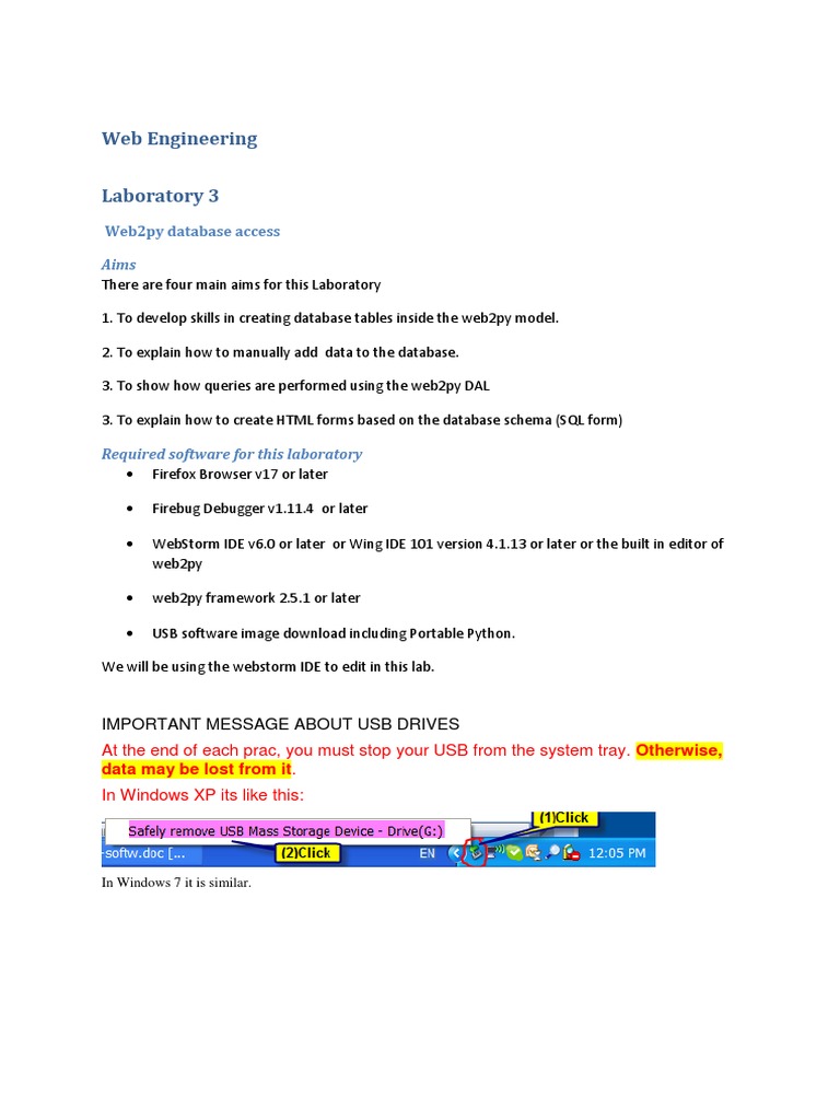 Web Engineering Laboratory 3: Web2py Database Access | Download Free ...