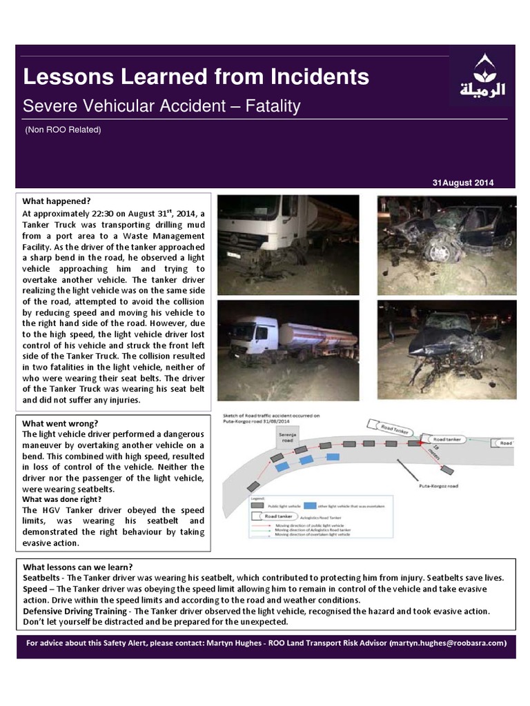 Lessons Learned From Incidents | PDF | Business | Politics