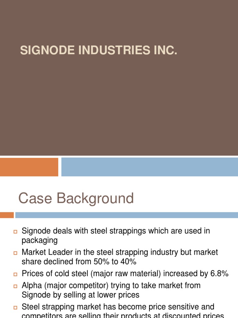Signode Industries Inc | PDF | Profit (Accounting) | Prices