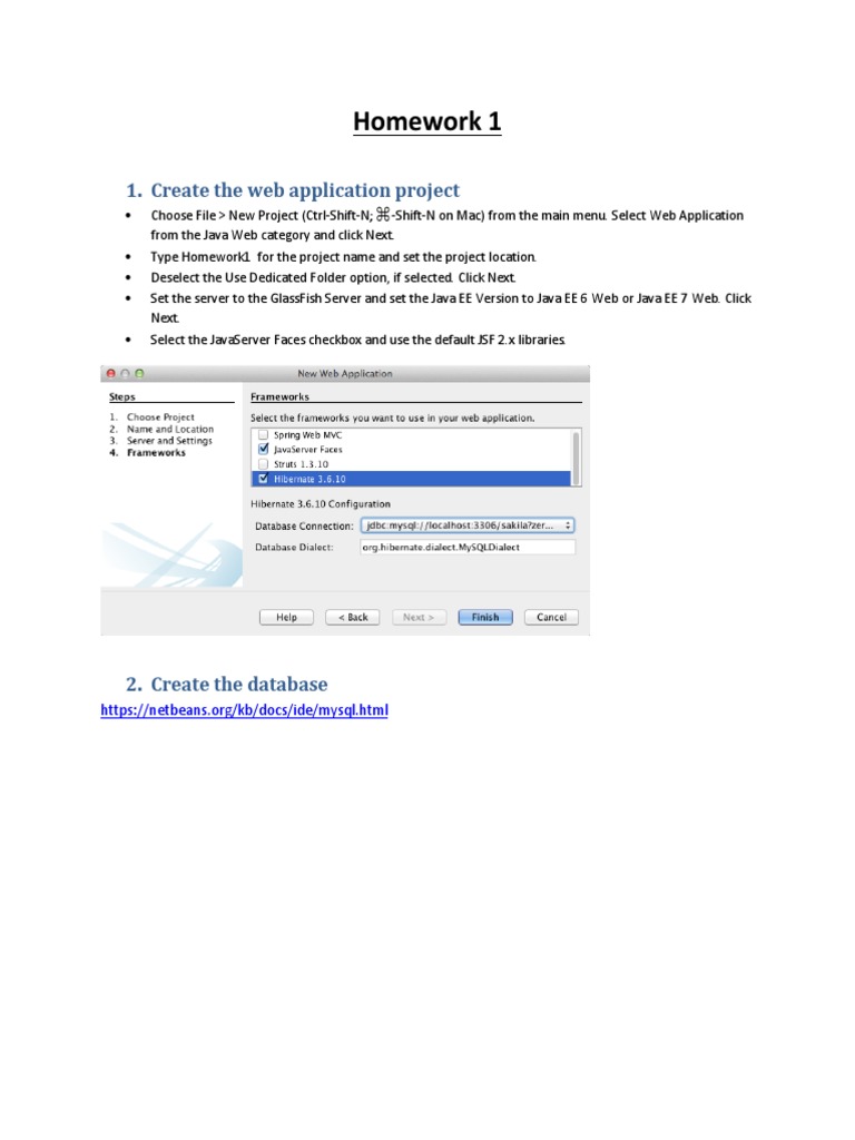 Homework 1: 1. Create The Web Application Project | PDF | Java Server ...