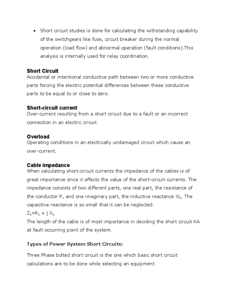 Short Circuit | PDF | Electrical Impedance | Physics