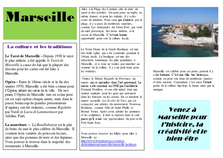 Guide Touristique de Marseille | PDF