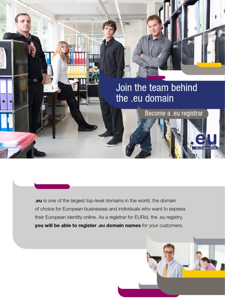 Join The Team Behind The .Eu Domain: Become A .Eu Registrar | PDF ...