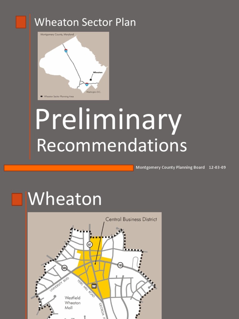 Wheaton Sector Plan: Preliminary | PDF | Zoning | Mixed Use Development