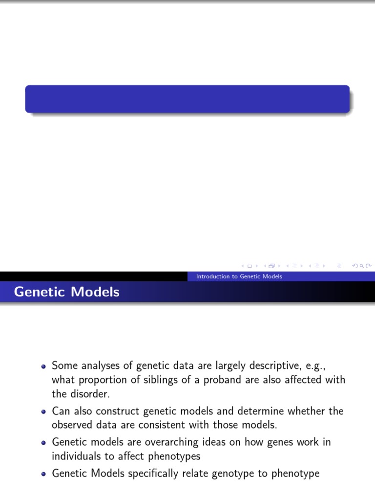 Genetic Models 2011 PDF | PDF | Quantitative Trait Locus | Dominance ...
