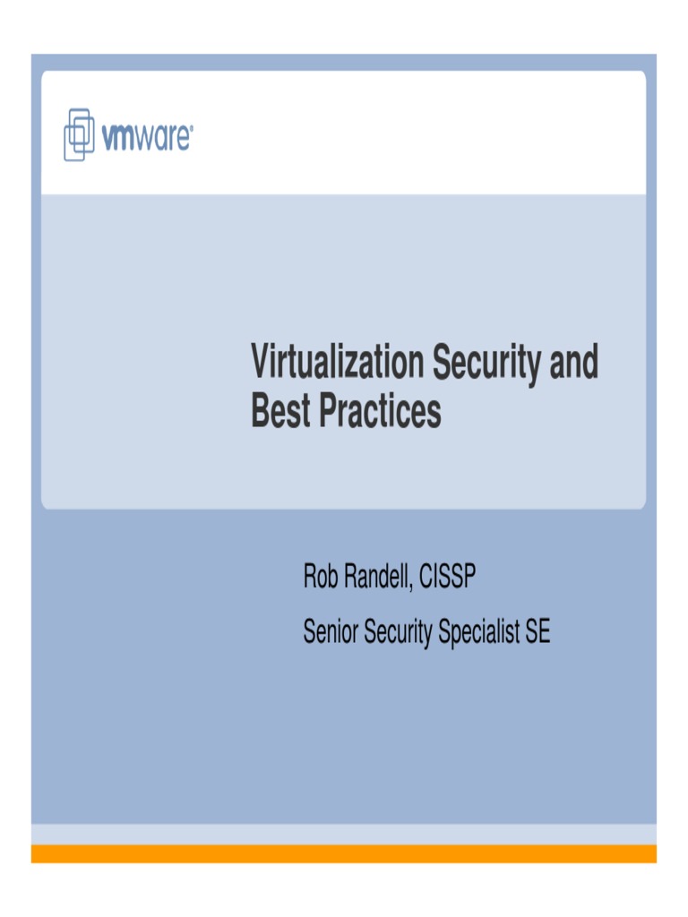 Virtualization Security and Best Practices | PDF | Virtual Machine | V ...