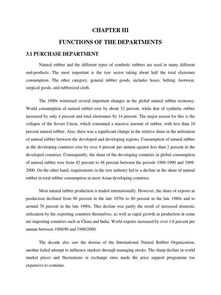 Functions of The Departments: 3.1 Purchase Department | Download Free ...