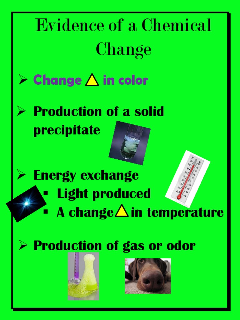 Evidence of Chemical Changes | PDF
