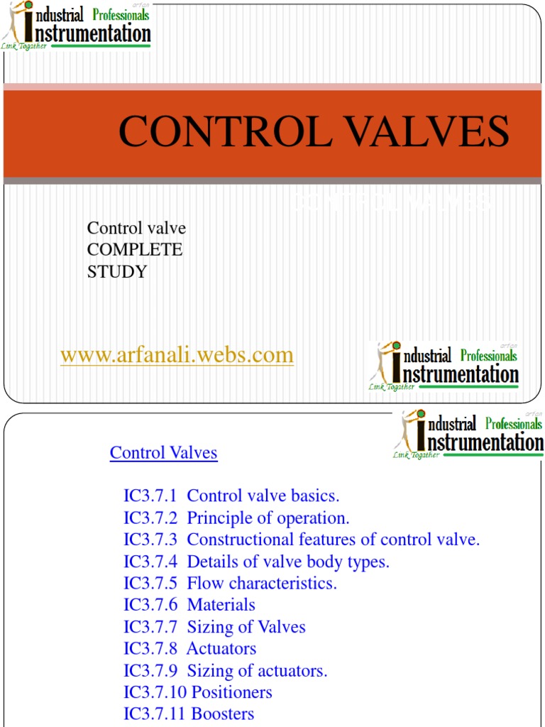 CONTROL VALVES Complete Study PDF | PDF